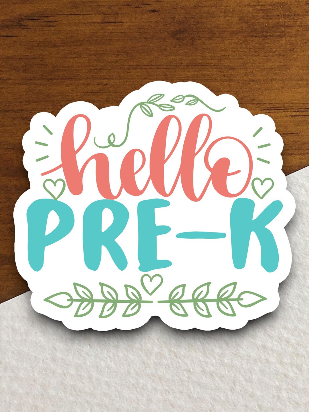 Hello Pre-k Sticker Back to School Sticker Education - Etsy
