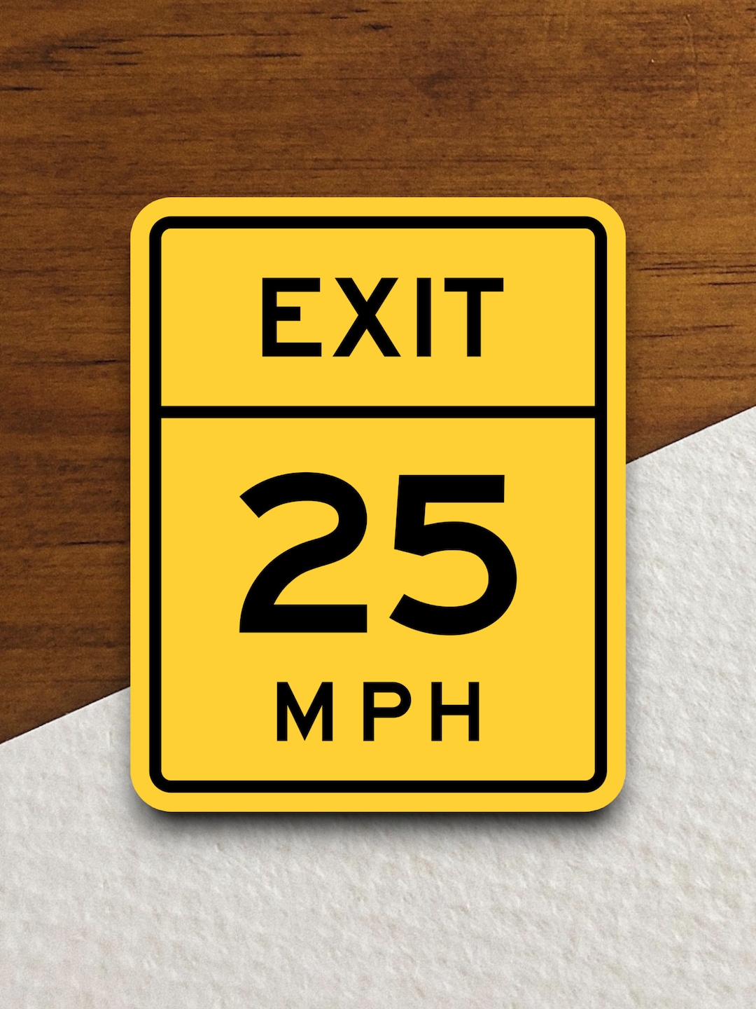 Traffic Signexit 25 Miles per Hour Road Sign Stickers, Room Décor ...