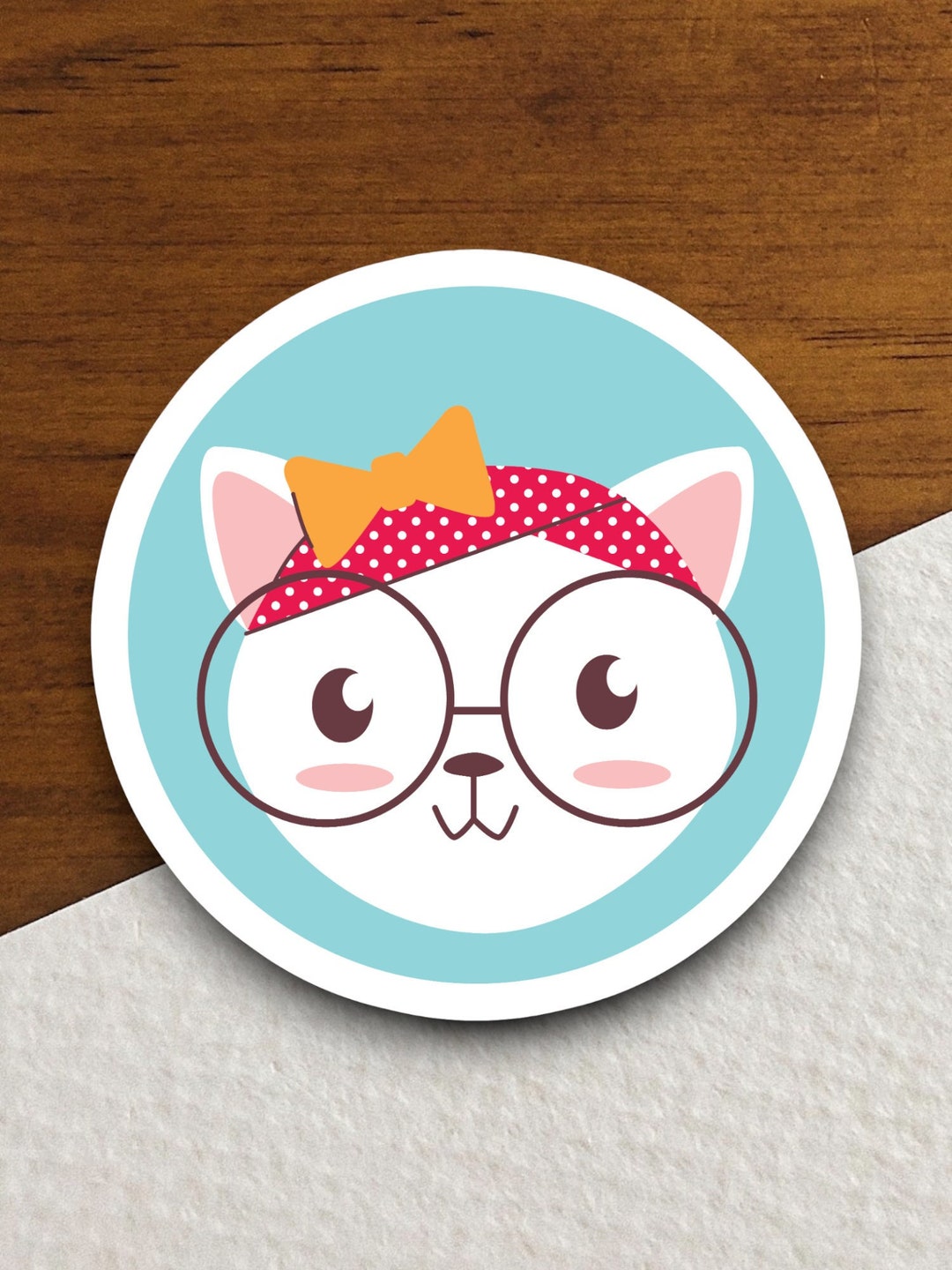 Animal With Glasses Sticker, Funny Stickers, Laptop Decals, Tumbler ...