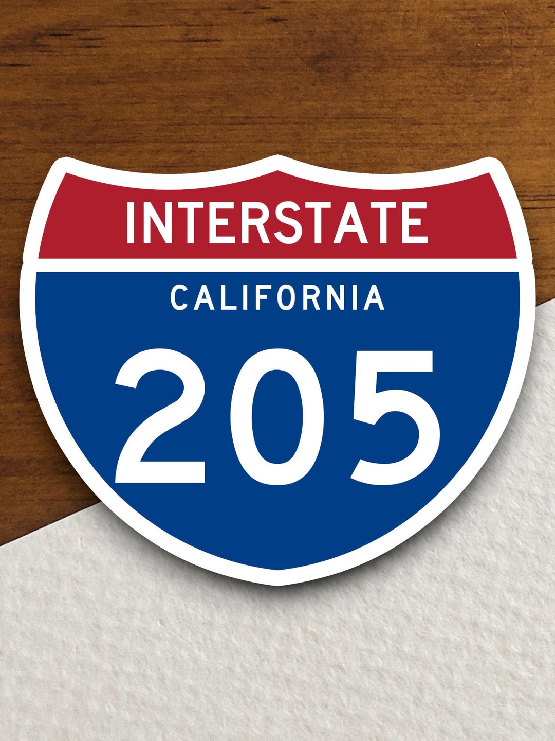 Interstate Route 205 California Sticker, California Sticker, Interstate ...