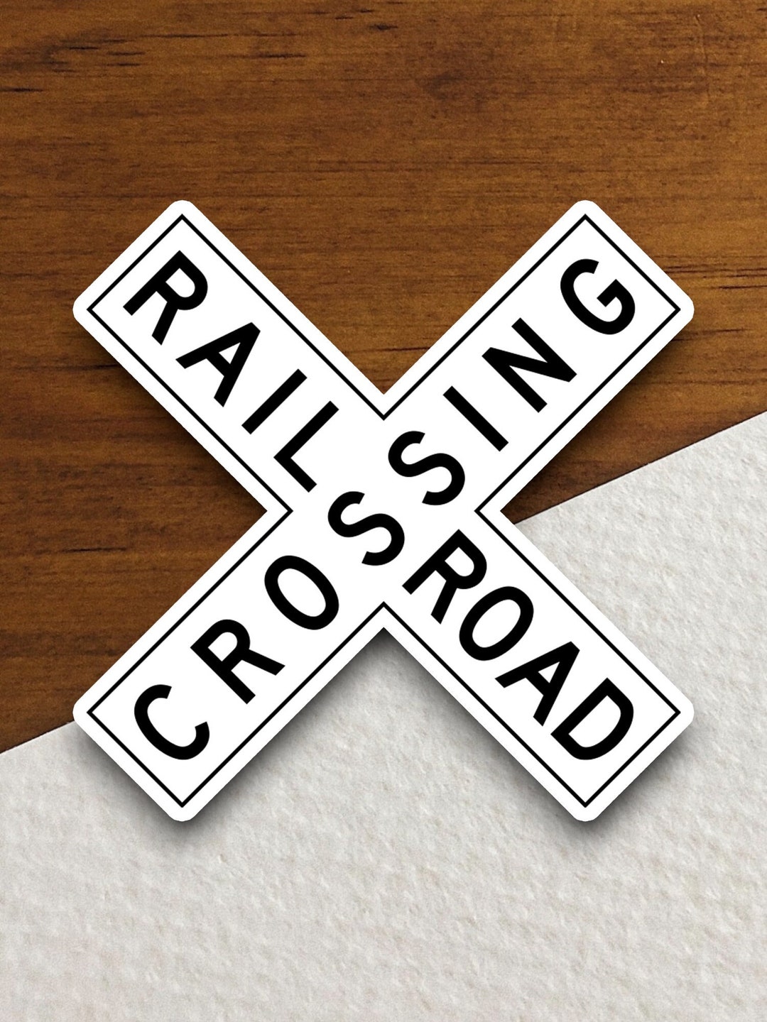 Railroad Crossing Crossbuck Road Sign Stickers, Traffic Sticker, Road ...