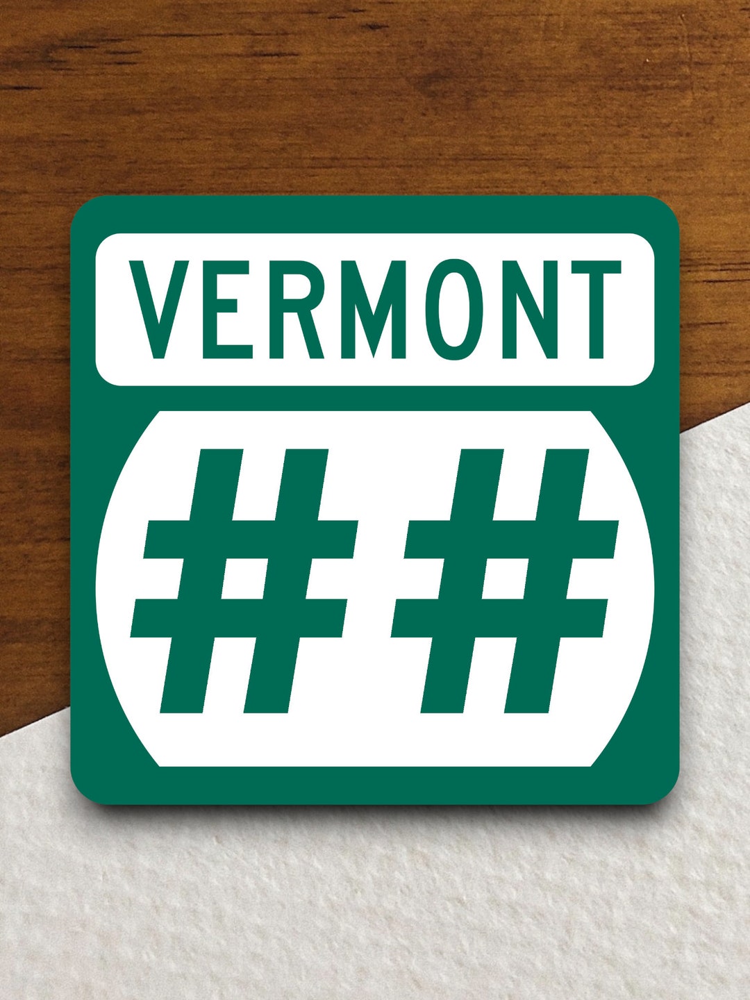 Custom Vermont State Route Road Sign Sticker, Road Trip Sticker ...
