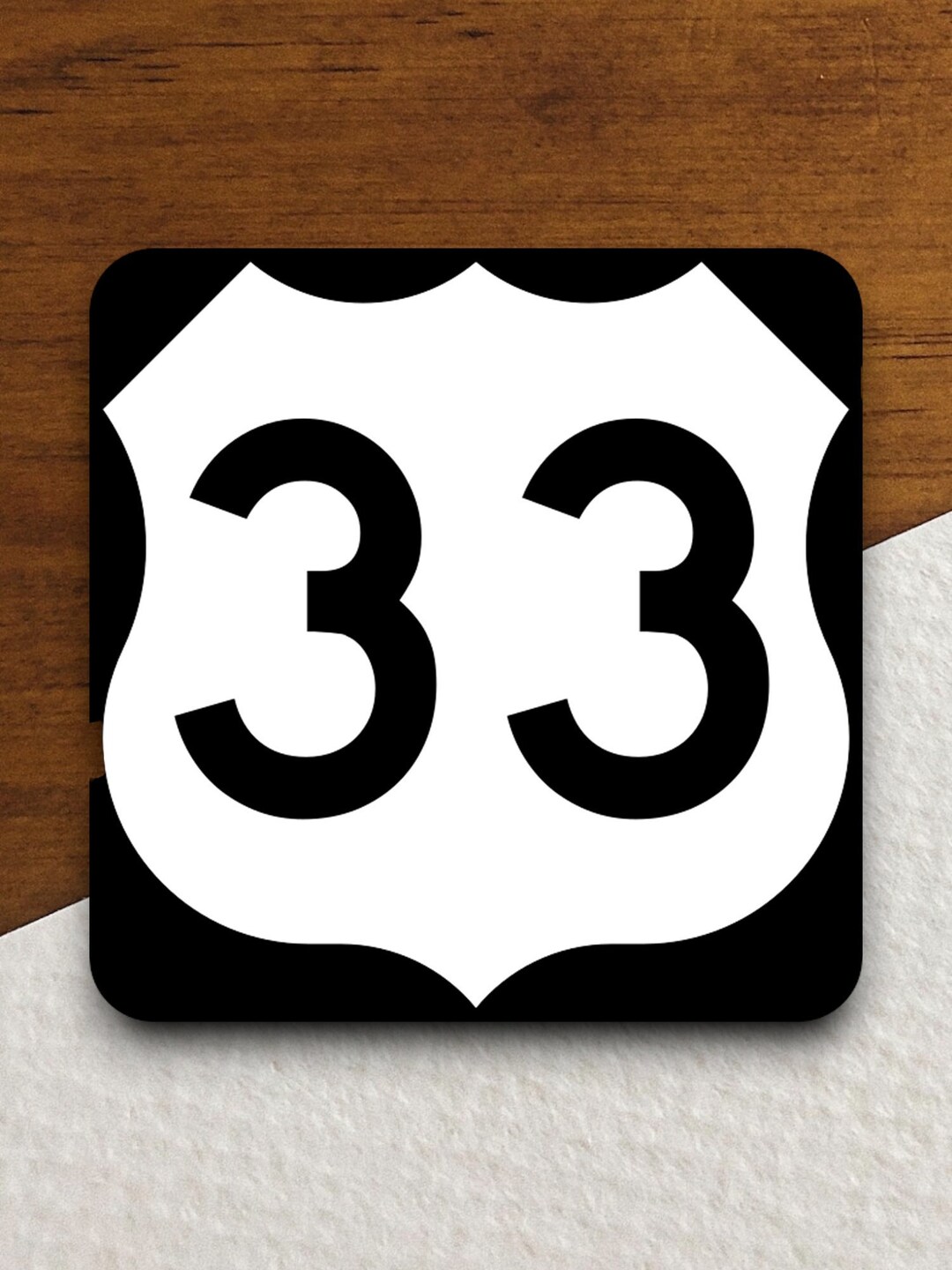 United States Route 33 Road Sign Sticker, Road Trip Sticker, Highway ...
