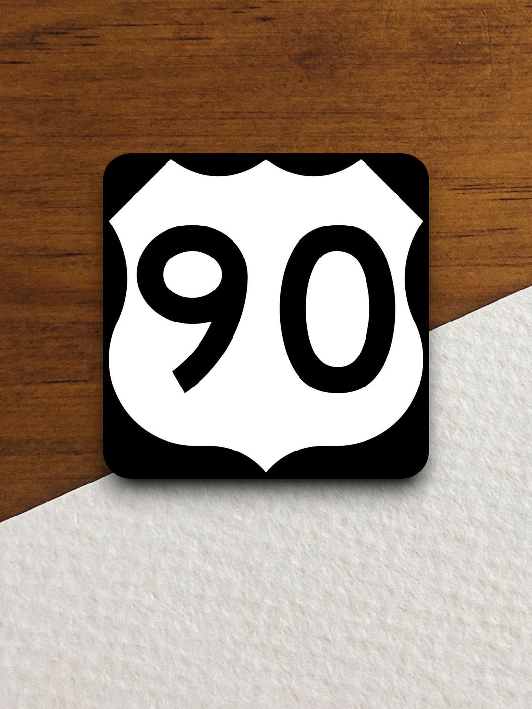 United States Route 90 Road Sign Sticker, Road Trip Sticker, Highway ...