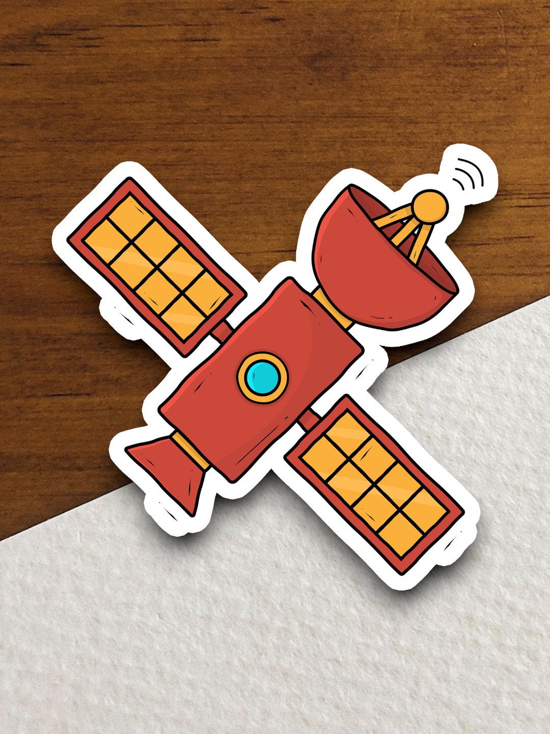Red Satellite Sticker, Funny Stickers, Laptop Decals, Tumbler Stickers ...