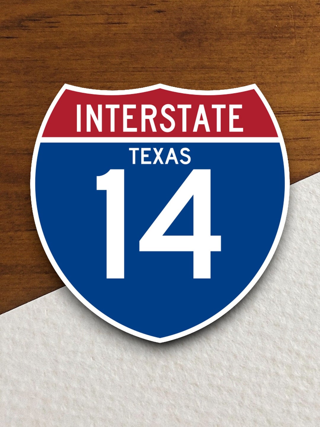Interstate Texas Route 14 Sticker, Texas Sticker, Interstate Highway ...