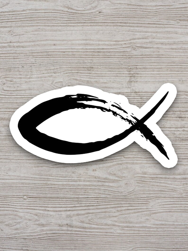 Ichthus Symbol Sticker: Christian Faith Decal - Etsy