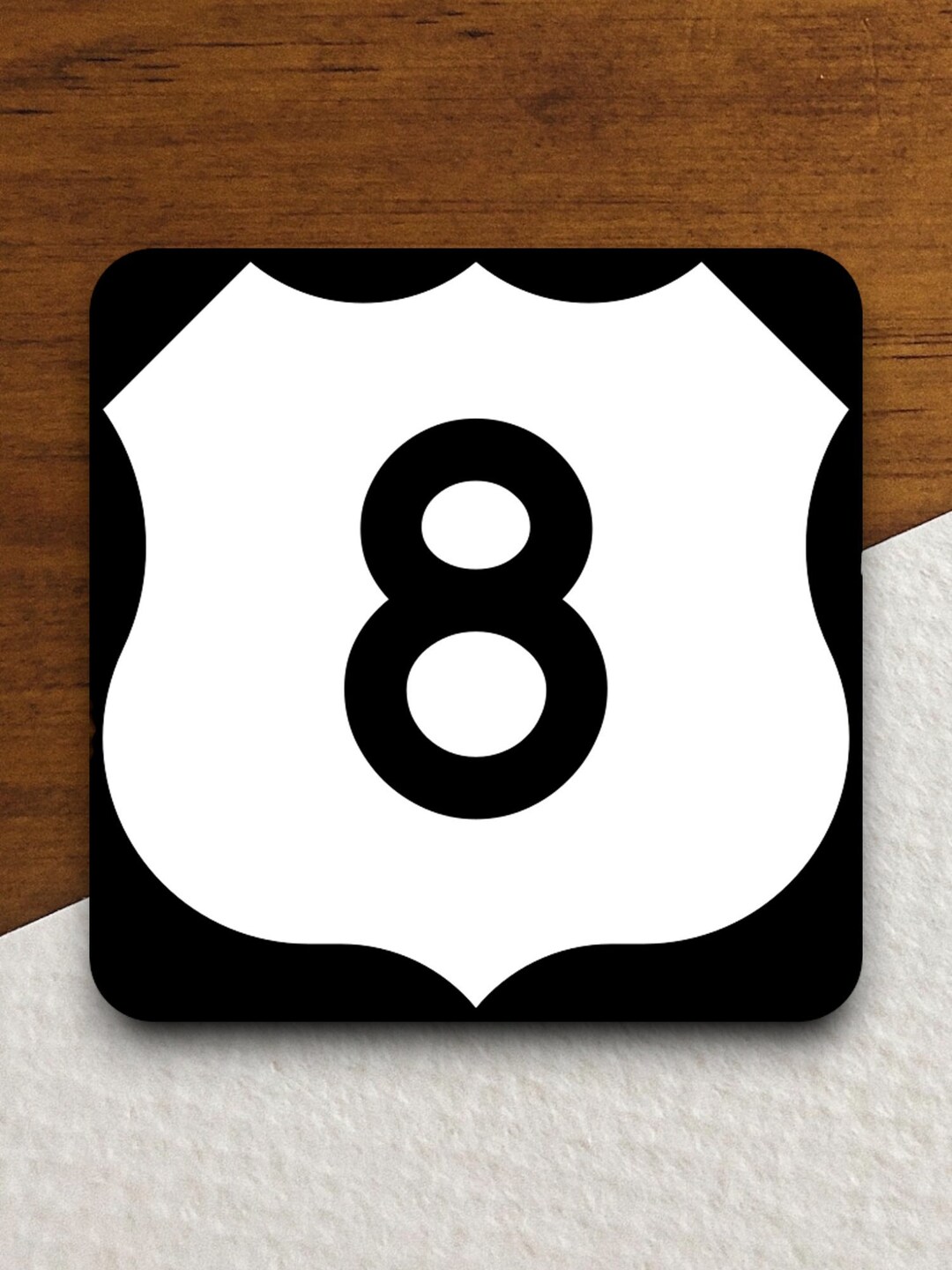 United States Route 8 Road Sign Sticker, Road Trip Sticker, Highway ...