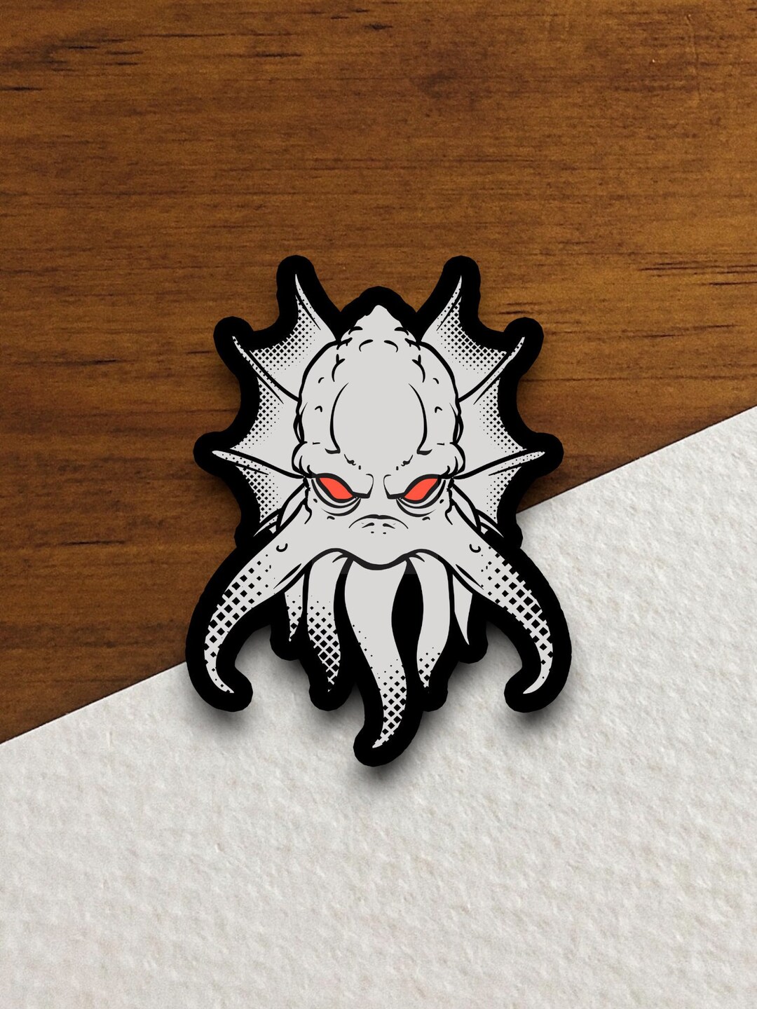 Angry Squid Sticker, Funny Animal Sticker for Laptop, Water Bottle ...