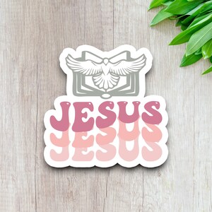 Jesus and Dove Sticker, Religious Sticker, Faith Sticker, Worship ...