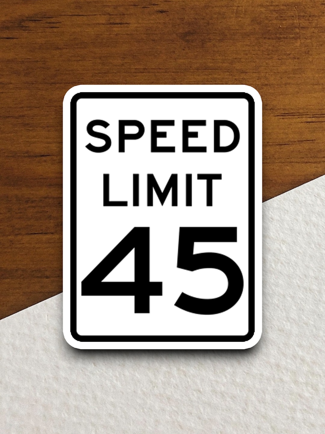 45 Miles per Hour Speed Limit Sticker, Souvenir Travel Sticker, Road ...