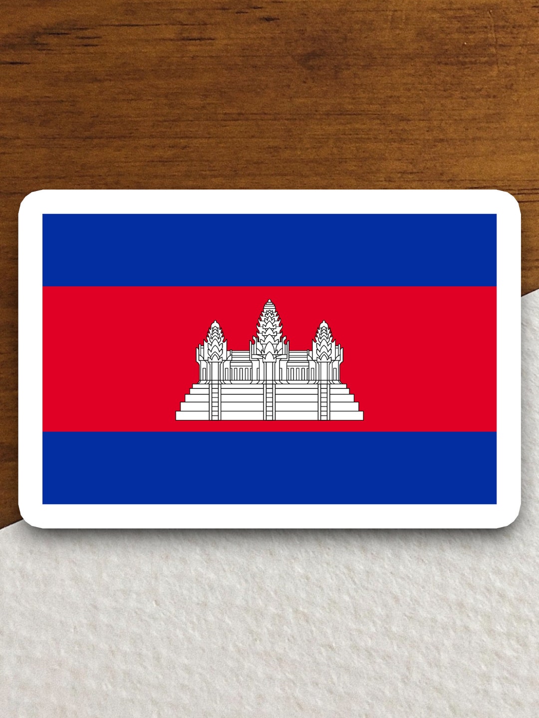 Cambodia Country Flag Sticker, International Country Sticker ...