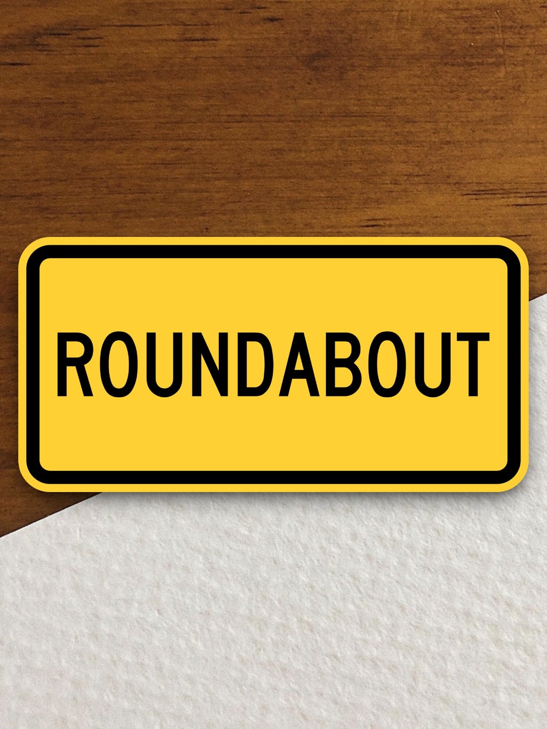 Roundabout Road Sign Stickers, Room Decor, Traffic Sticker, Road Sign ...