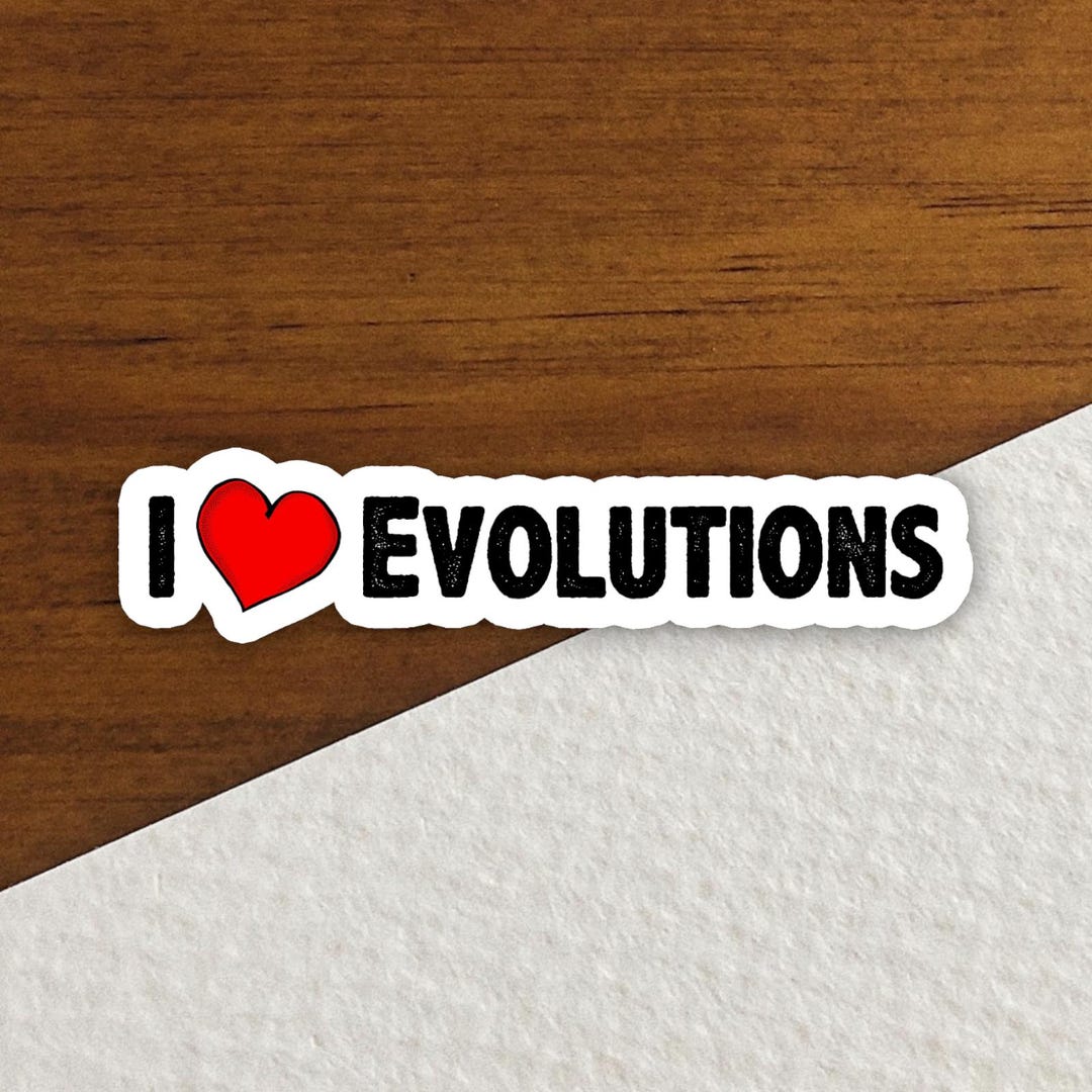 I Love Pokemon Evolutions Sticker Cute TCG Paper Decal Matte or Gloss ...