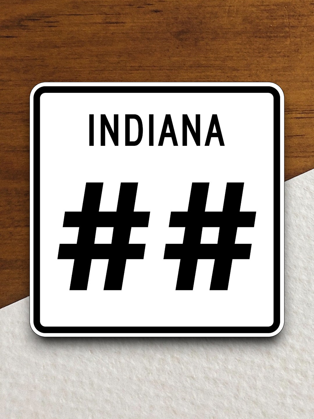 Custom Indiana State Route Road Sign Sticker, Road Trip Sticker ...