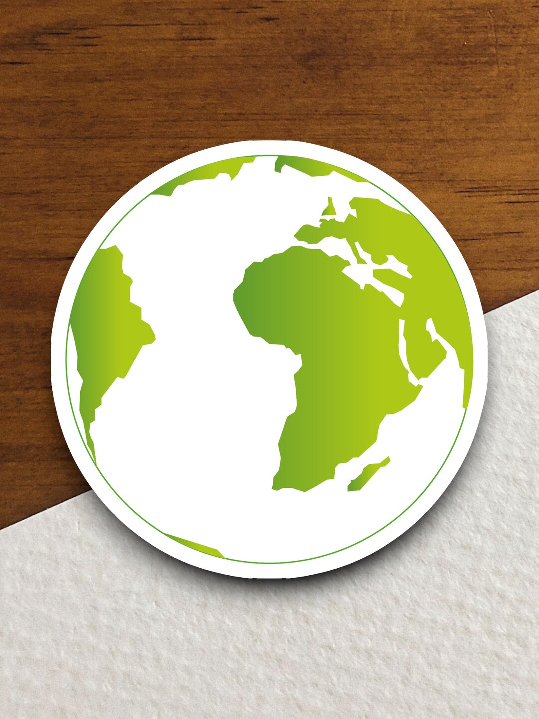 Green and White Earth Sticker, Teacher Sticker, Education Sticker ...