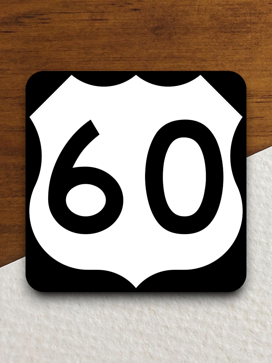 United States Route 60 Road Sign Sticker, Road Trip Sticker, Highway ...