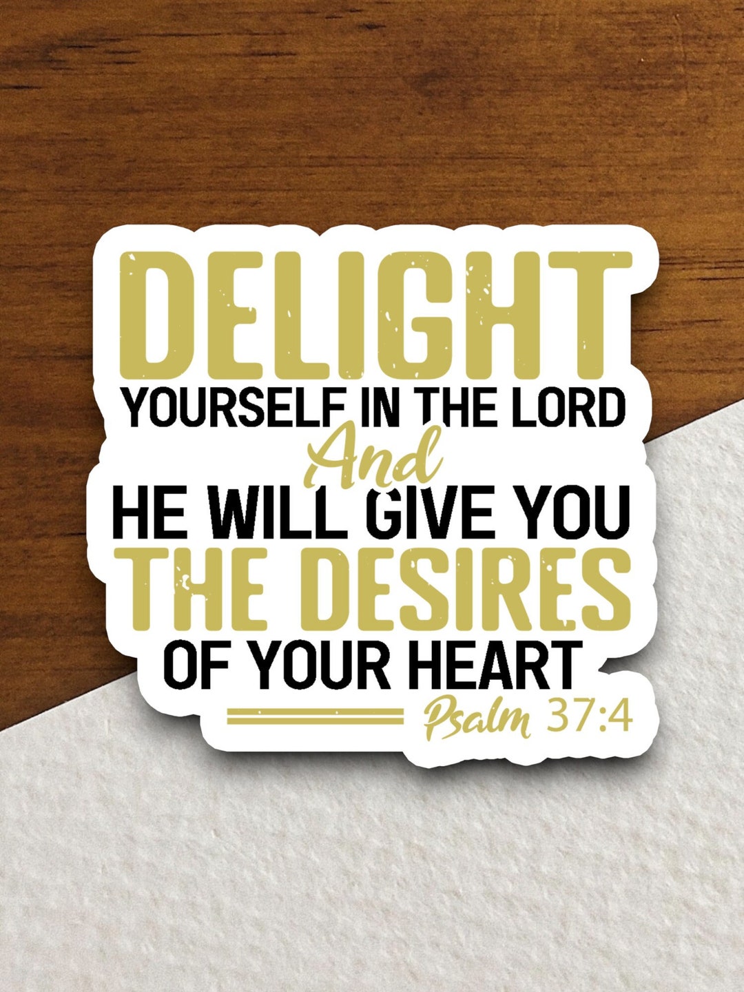 Delight Yourself in the Lord Sticker, Religious Sticker, Faith Sticker ...