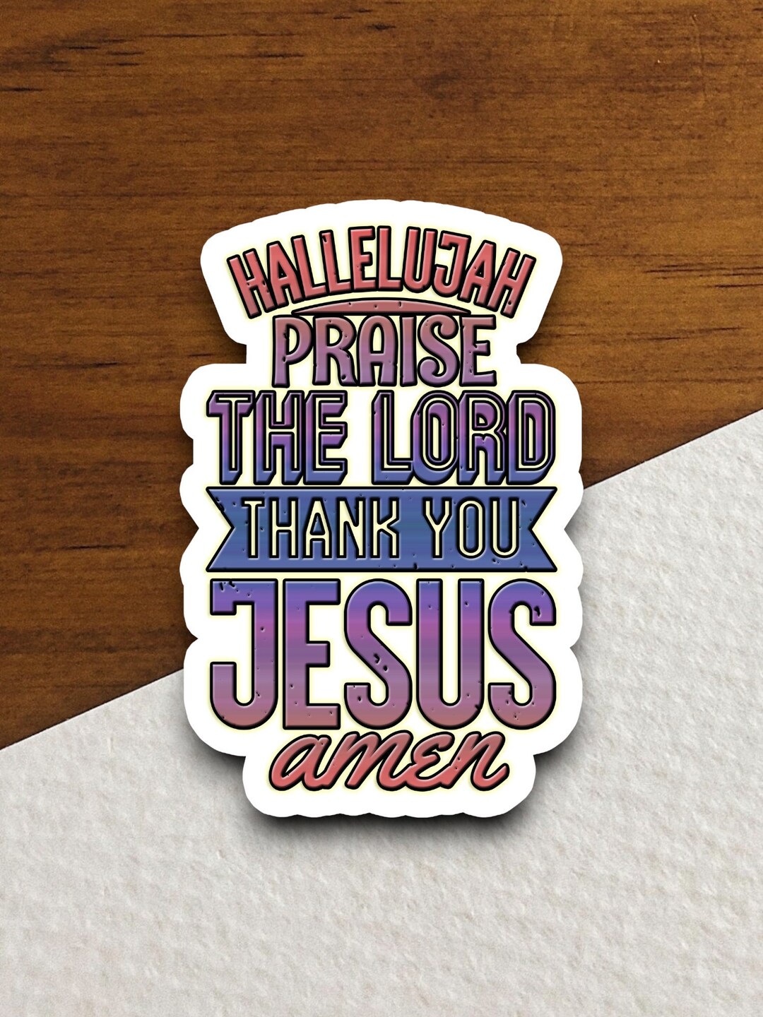 Hallelujah Praise the Lord Sticker, Religious Sticker, Faith Sticker ...