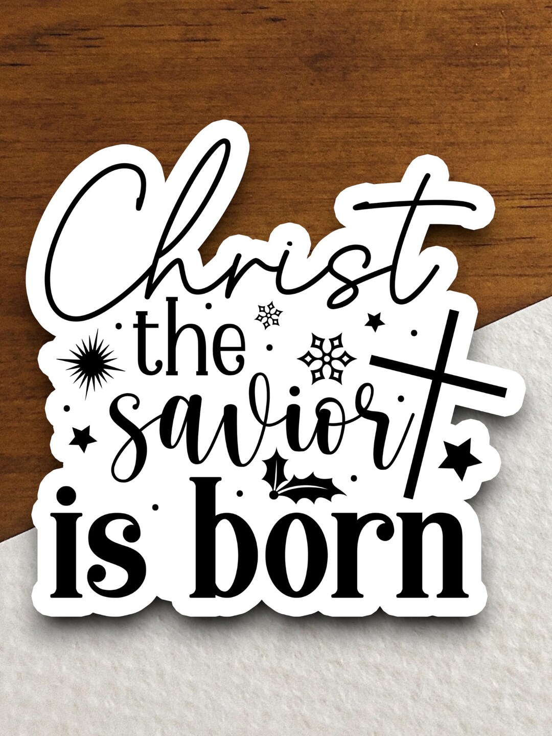 Christ the Savior is Born Sticker, Christ Sticker, Savior Sticker ...