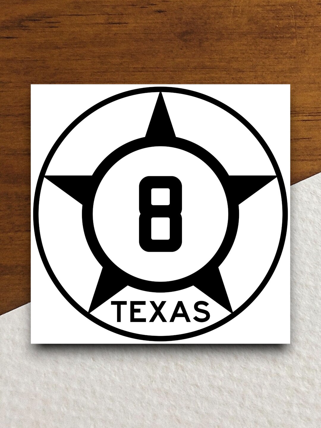 Texas State Route 8 Sticker, Road Sign Sticker, Travel Sticker, Laptop ...
