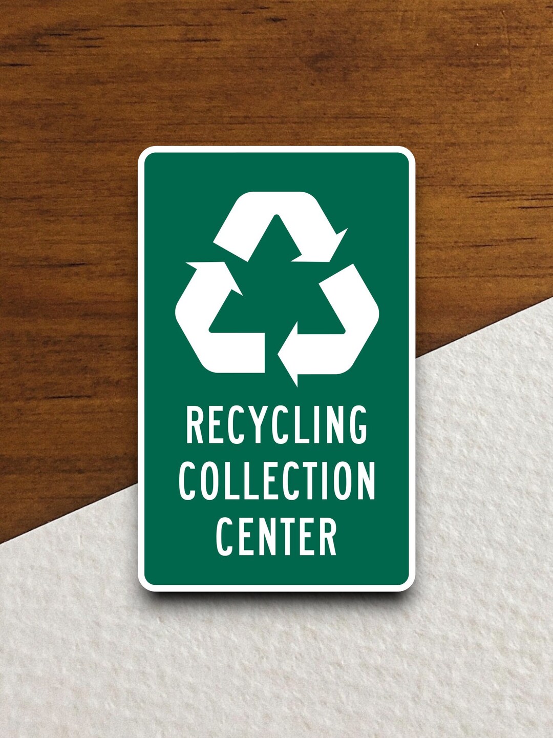 Recycling Collection Center Road Sign Stickers, Traffic Sticker, Road ...