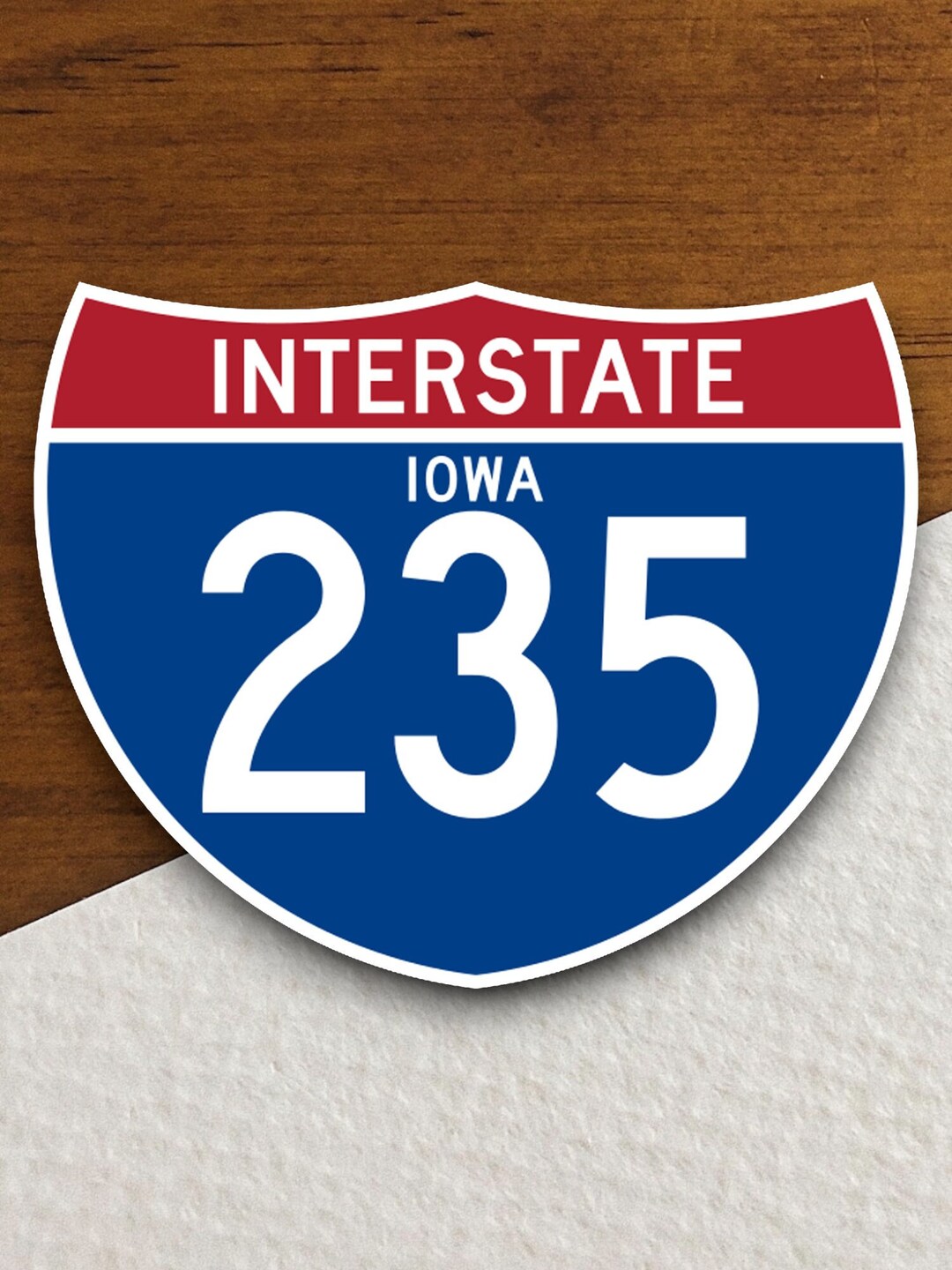 Interstate Route 235 Iowa Sticker, Interstate Highway Sign Expressway ...