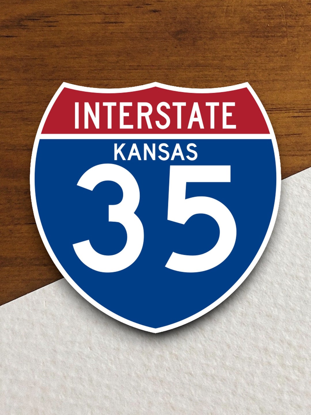 Interstate Route 35 Kansas Sticker, Interstate Highway Sign Expressway ...