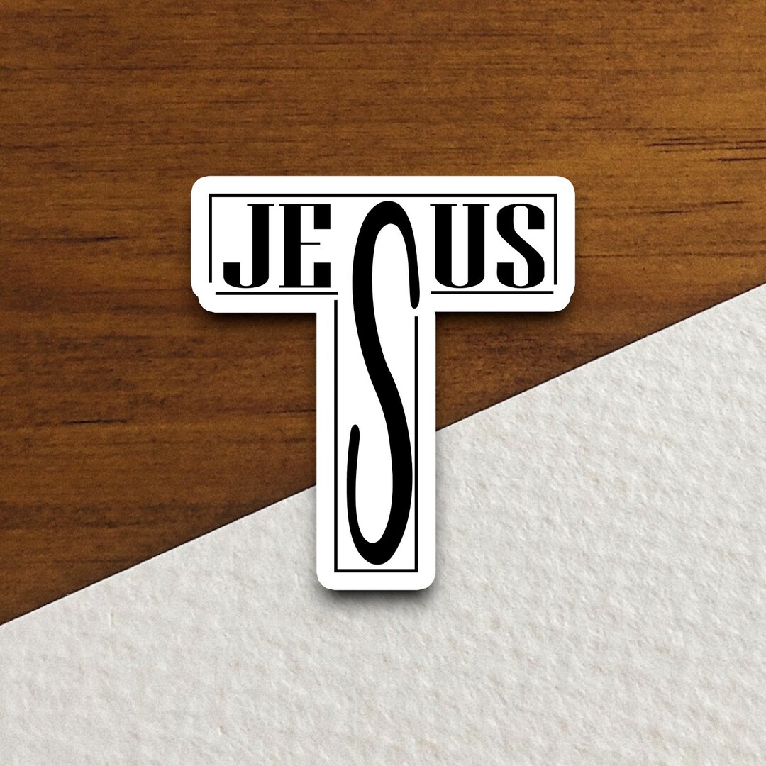 Jesus Cross Sticker, Christian Stickers, Bible Journaling, Faith Laptop ...