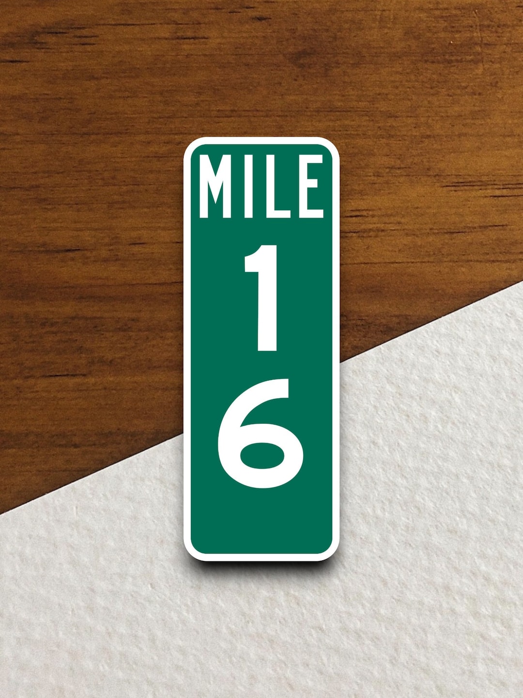 Mile Marker 16 Sticker, Road Sign Souvenir Travel Sticker, Road Sign ...