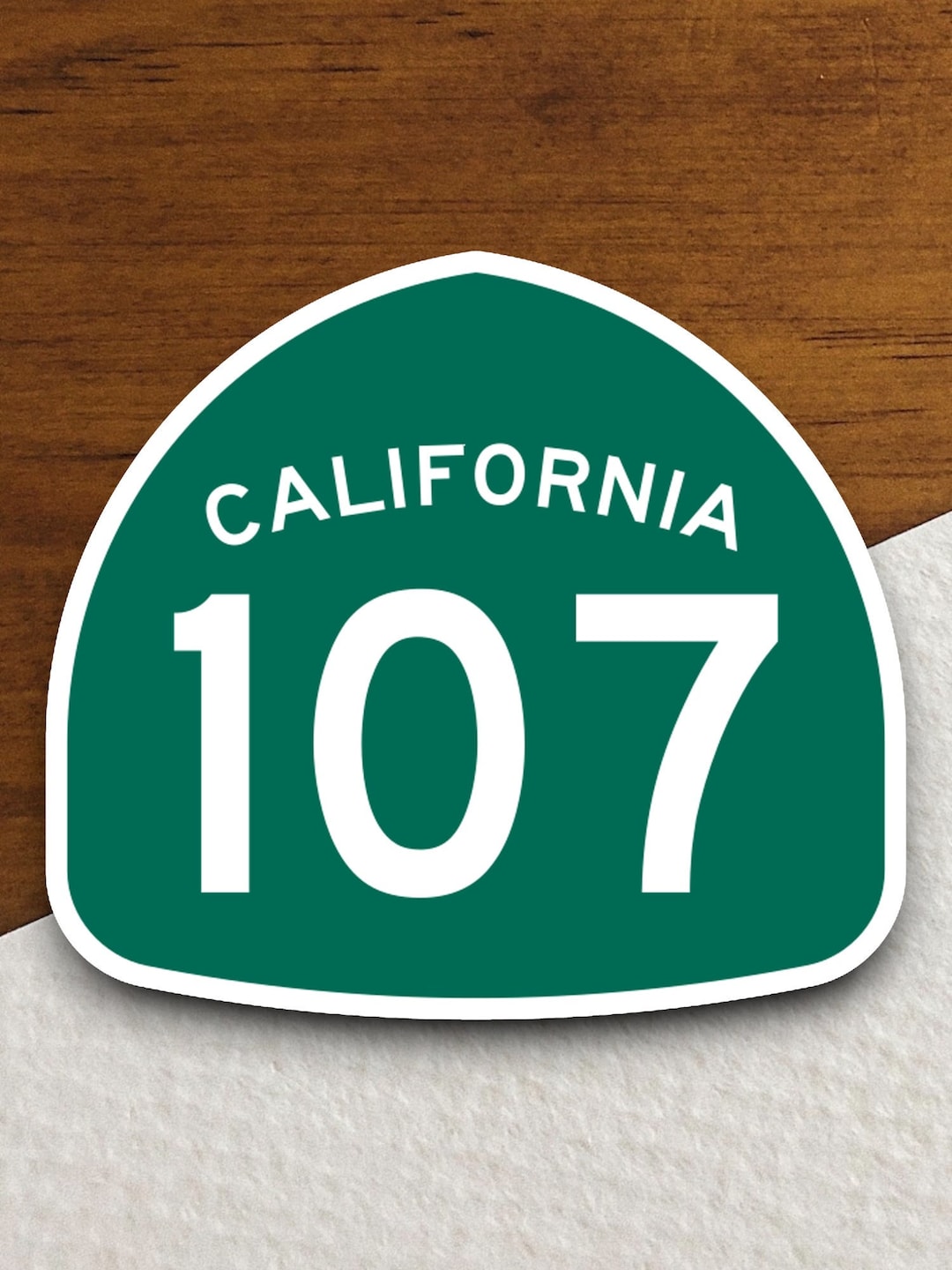 California State Route 107 Road Sign Sticker, Road Trip Sticker ...