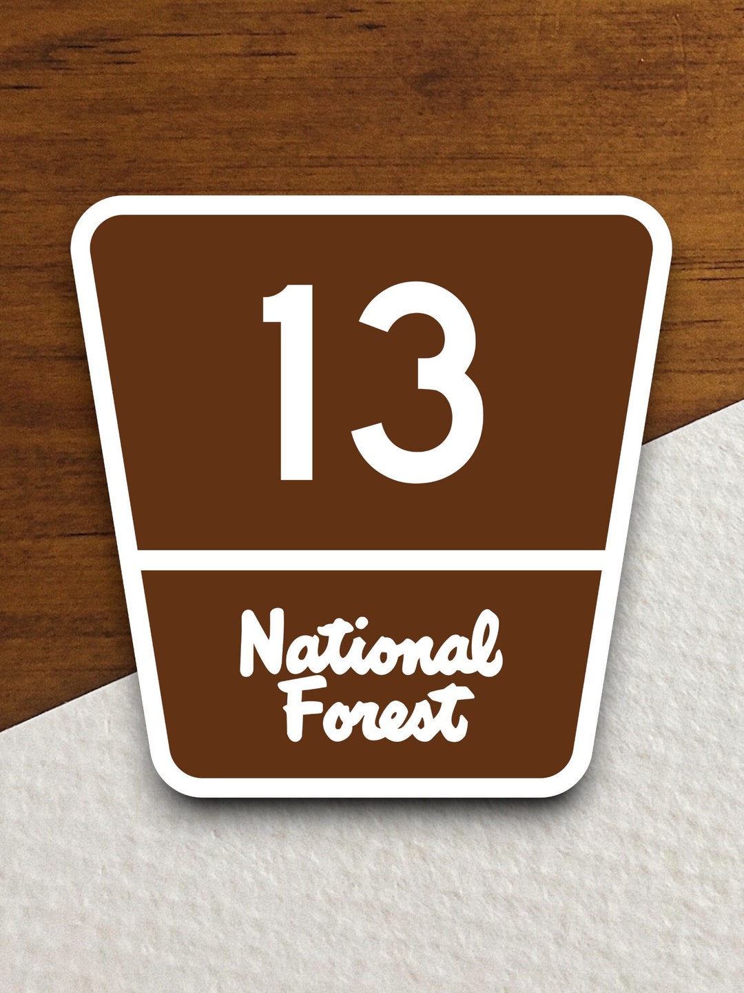 National Forest Highway Route 13 Road Sign Sticker, Road Trip Sticker ...