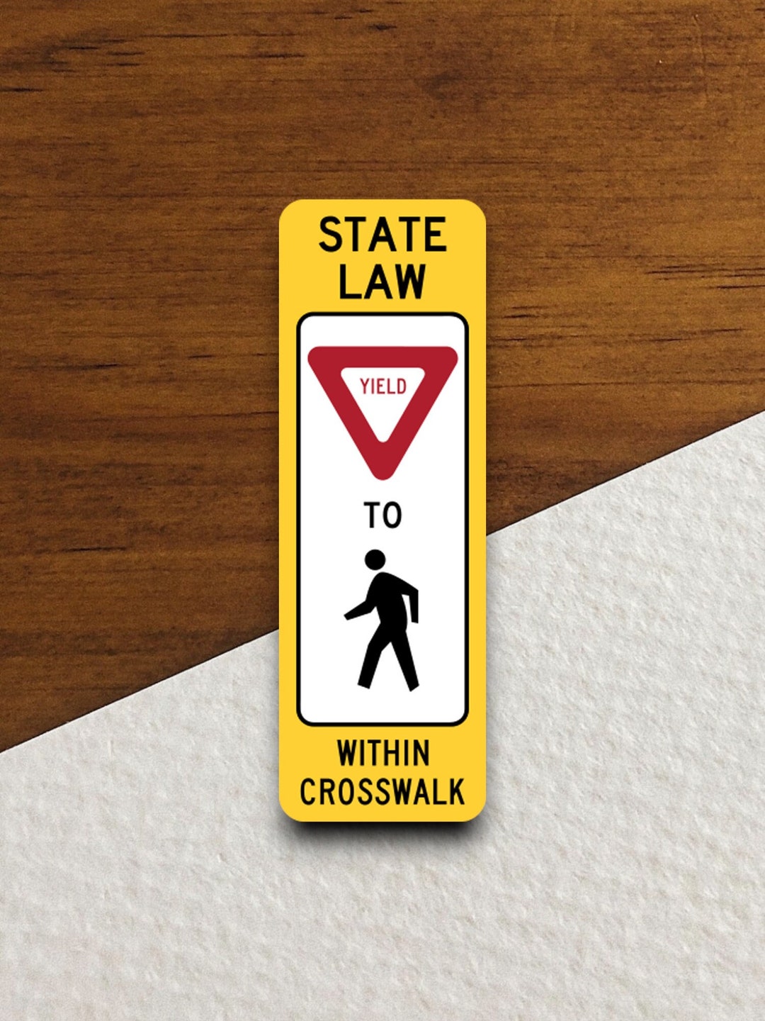 In-street Pedestrian Crossing Sticker Road Sign Sticker - Etsy