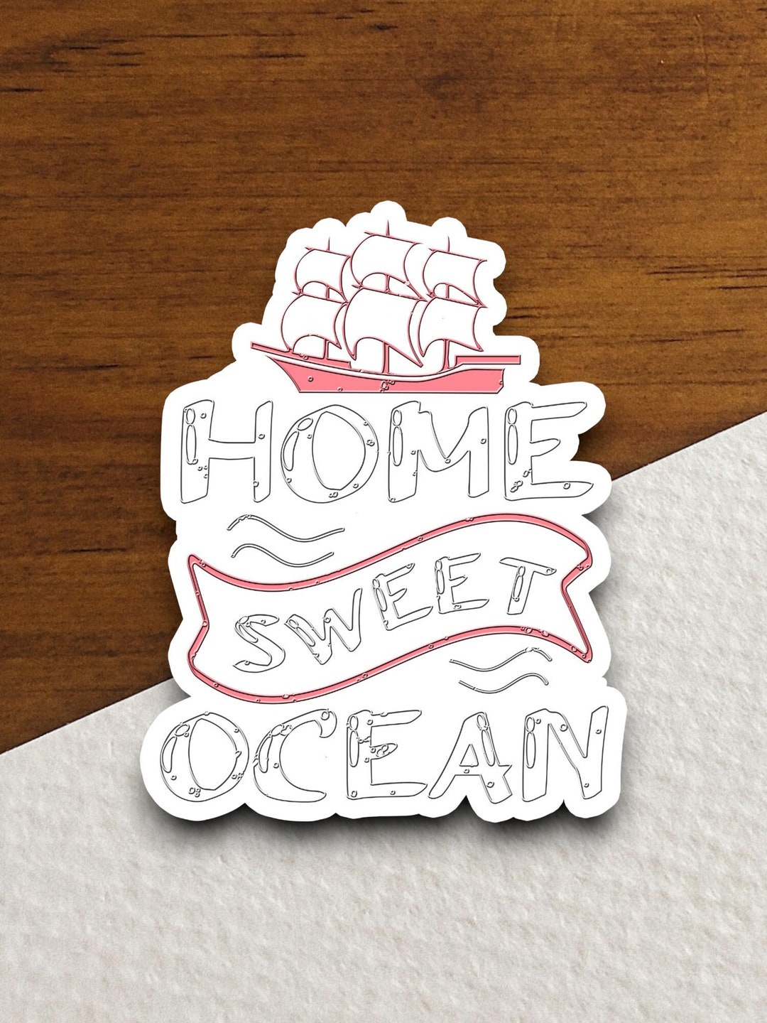 Home Sweet Ocean Travel Sticker, Boat Sticker, Sailing Sticker, Travel ...
