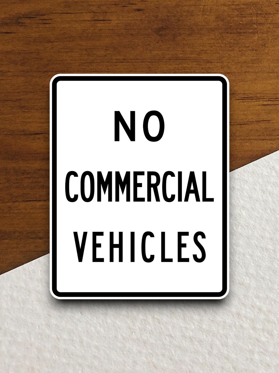Traffic Sign No Commercial Vehicles Road Sign Stickers, Room Décor ...
