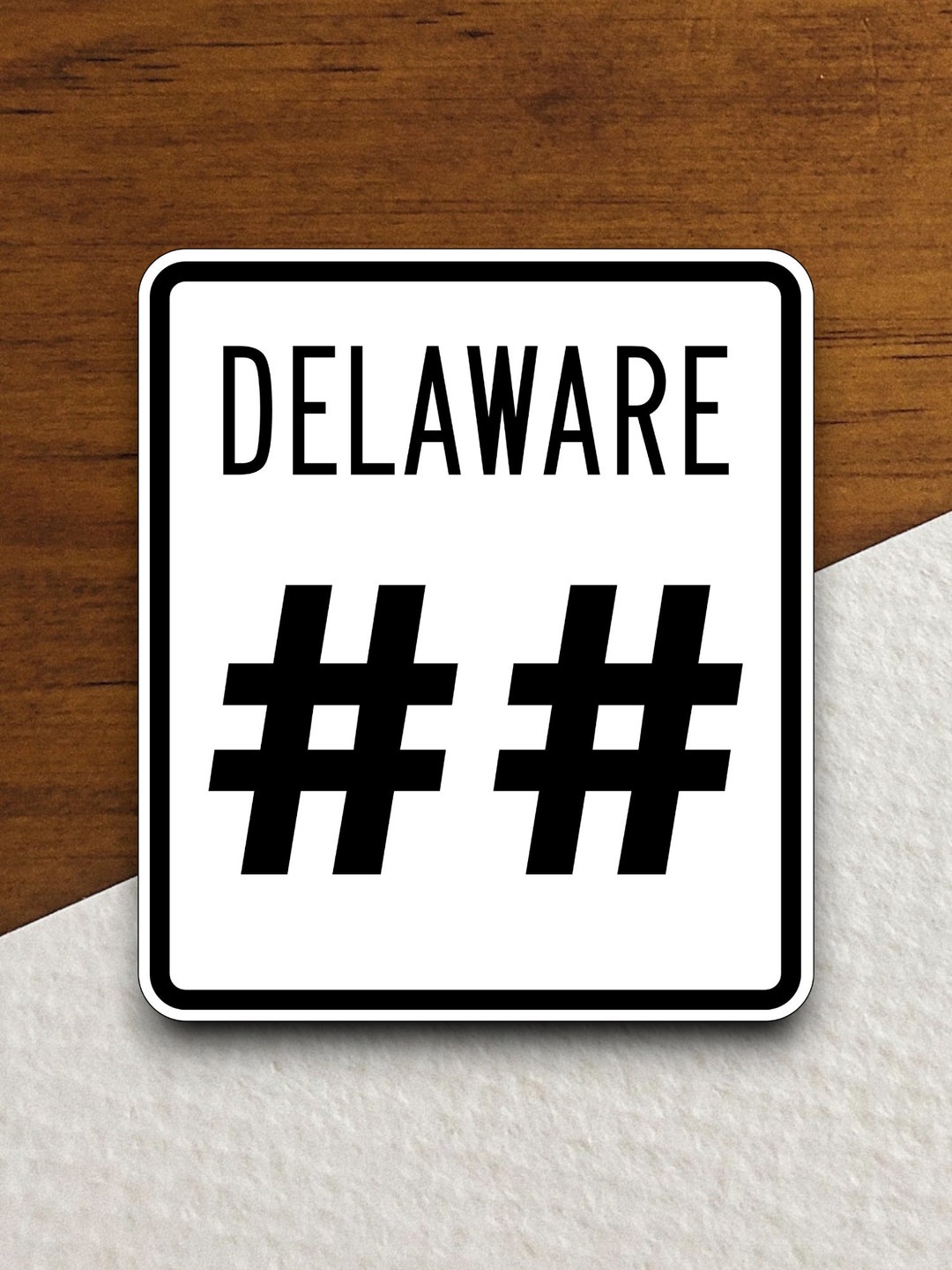 Custom Delaware State Route Sticker, Custom Sticker, Delaware Sticker ...
