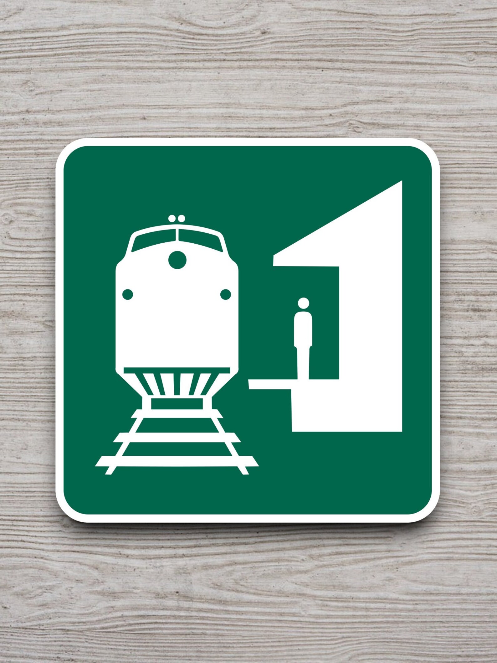 Train Station Road Sign Stickers, Traffic Sticker, Road Sign Decoration ...