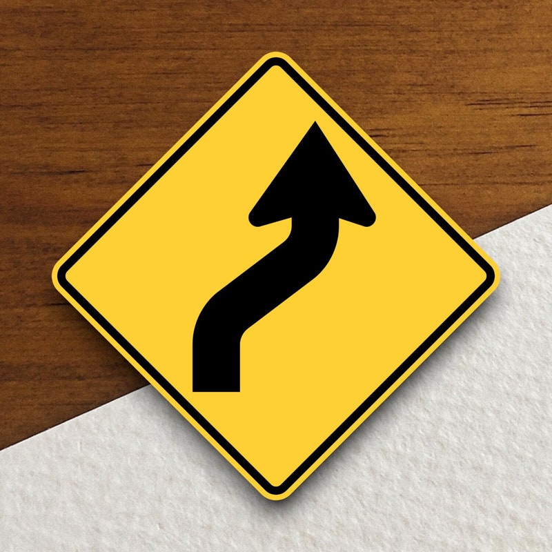 Road Curve Sign - Etsy