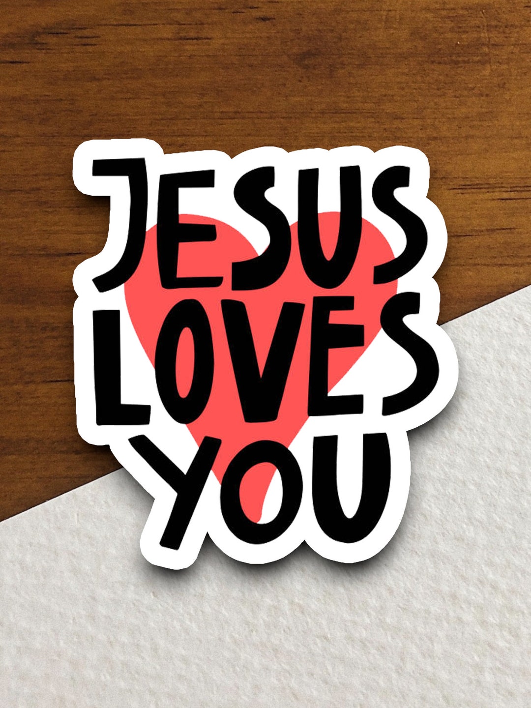 Jesus Loves You Sticker, Religious Sticker, Faith Sticker, Worship ...