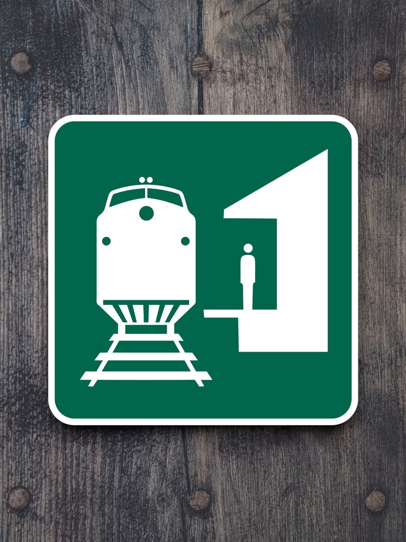 Train Station Road Sign Stickers, Traffic Sticker, Road Sign Decoration ...