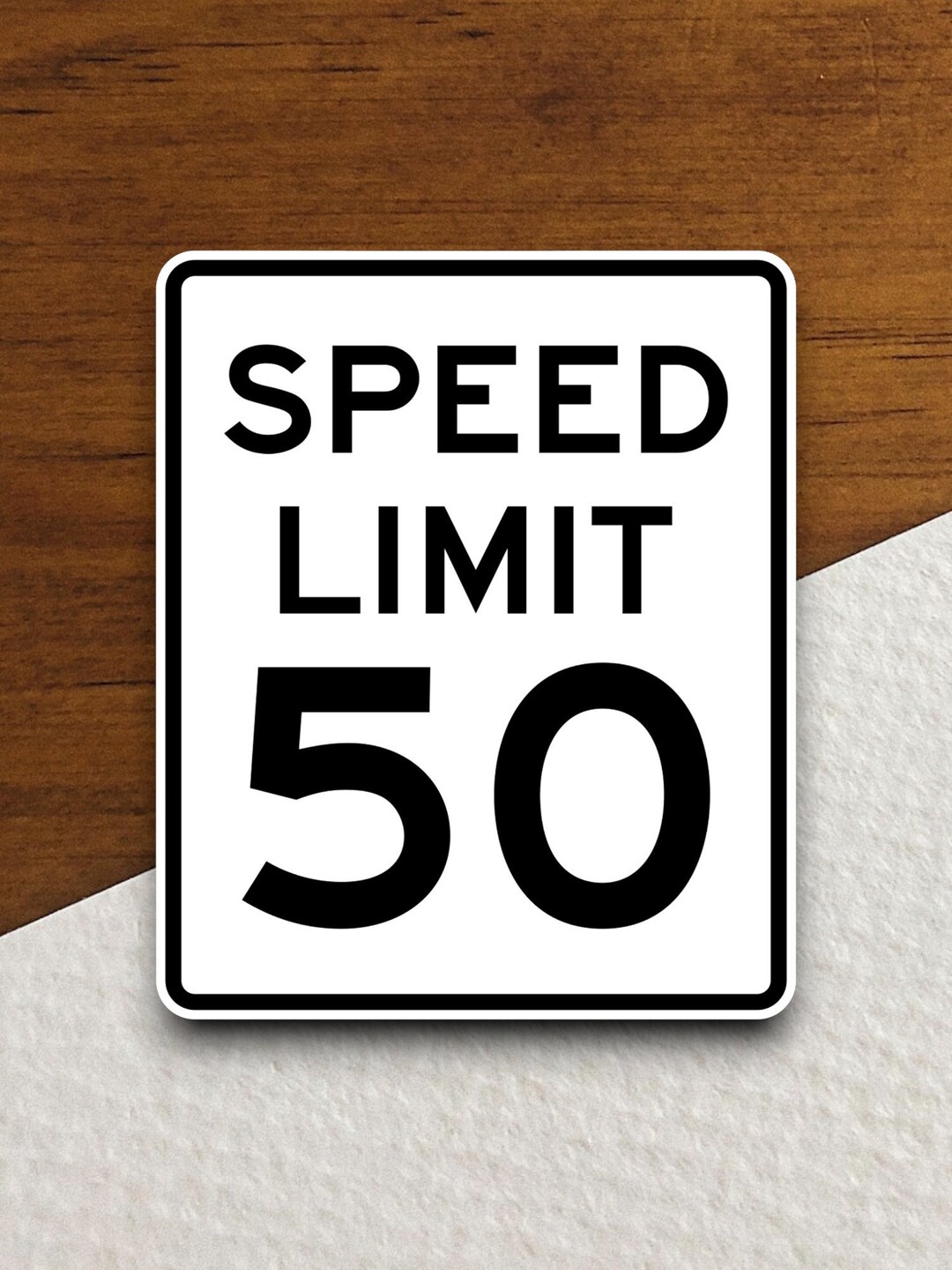 Speed Limit 50 Mph Sticker, Souvenir Travel Sticker, Road Sign Decor ...