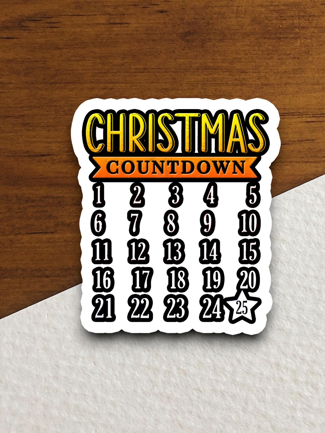 Christmas Countdown Faith Sticker Christian Sticker Bible - Etsy