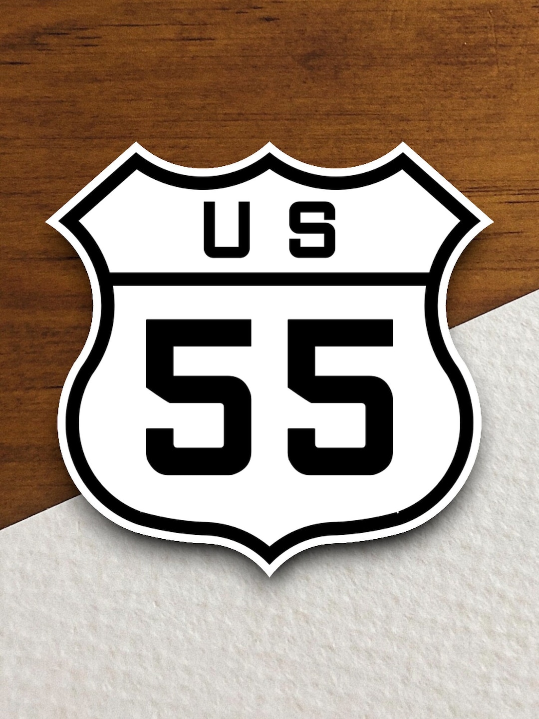 United States Route 55 Road Sign Sticker, Road Trip Sticker, Highway ...