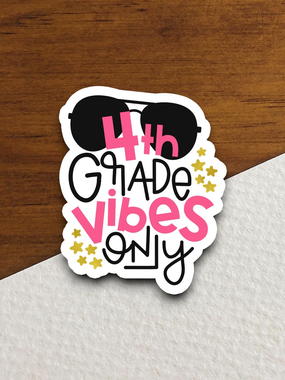 4th Grade Vibes Only Sticker | Teacher Sticker for Classroom | Back to ...