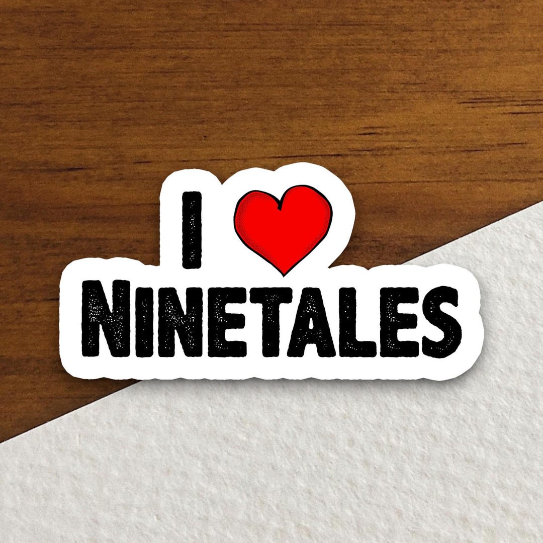 I Love Ninetales Sticker, Pokémon Sticker, Heart Sticker, Love Sticker ...