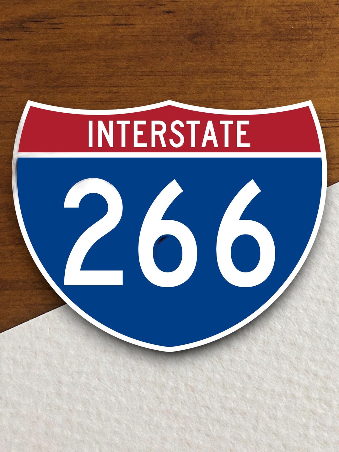 Interstate Route 266 Sticker, Road Sign Sticker, United States Sticker ...
