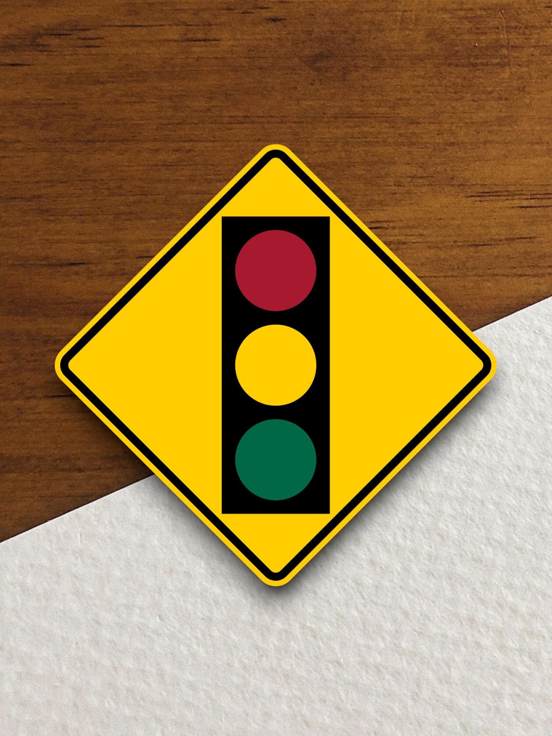 Traffic Lights Ahead Road Sign Stickers, Traffic Sticker, Road Sign ...