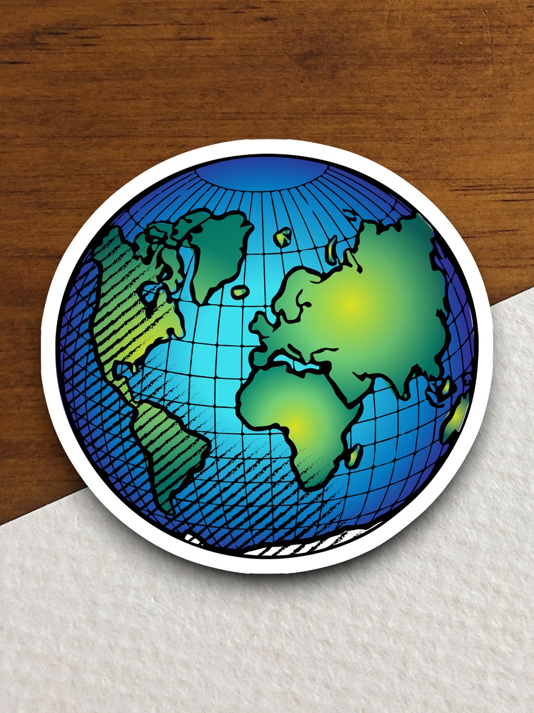 Colorful Earth Sticker, Funny Stickers, Laptop Decals, Tumbler Stickers ...