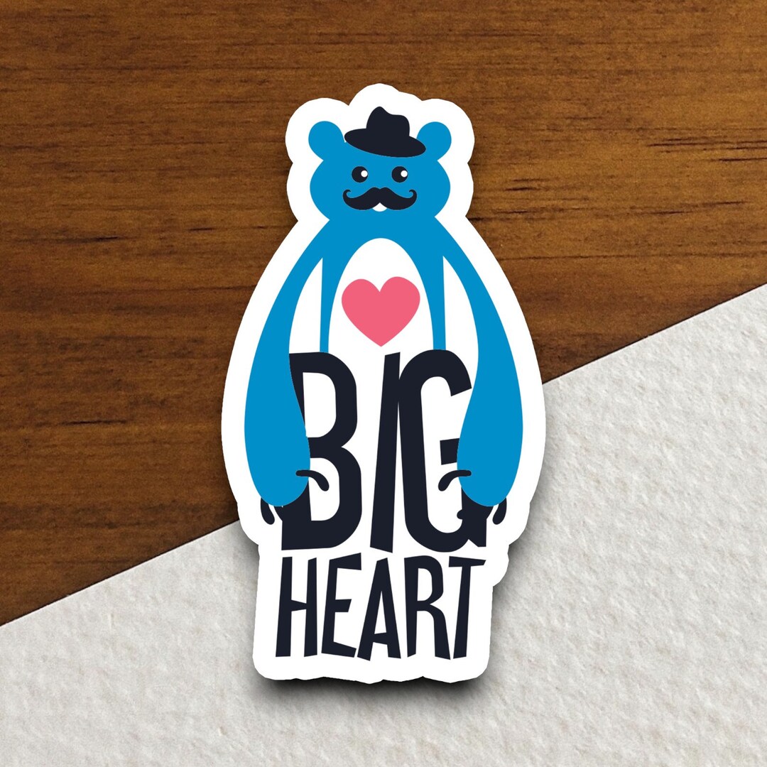 Big Heart Sticker, Laptop Stickers, Funny Stickers, Laptop Decals ...