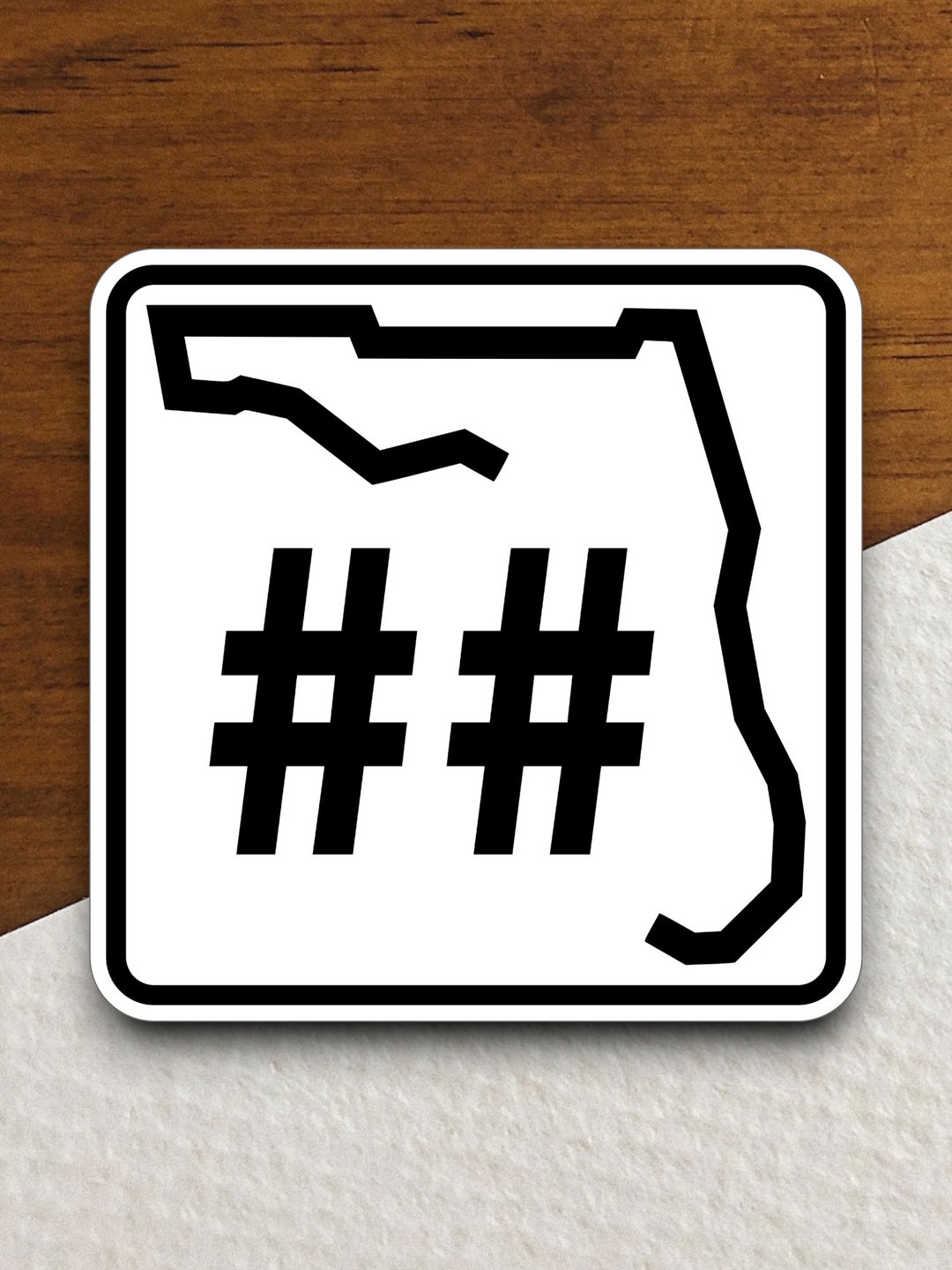 Custom Florida State Route Road Sign Sticker, Road Trip Sticker ...